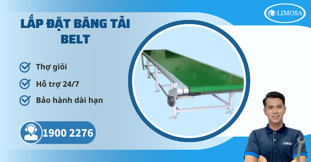 Lắp đặt băng tải Belt - Giá rẻ, uy tín | Limosa