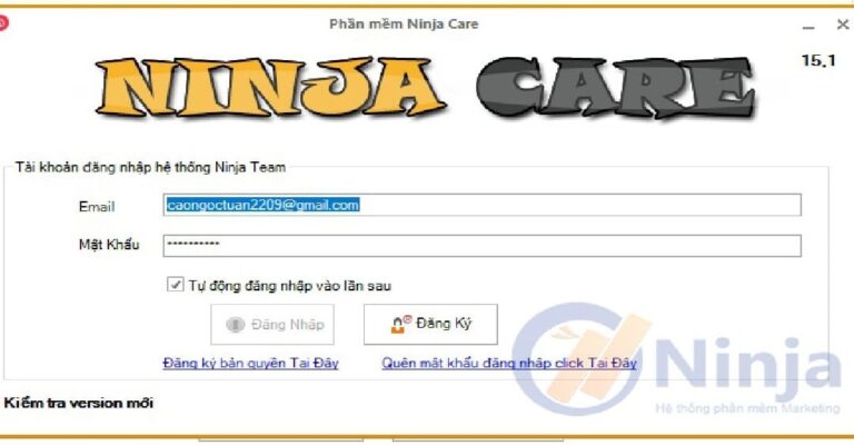 Một số hướng dẫn sử dụng phần mềm Ninja Care