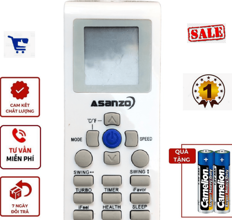 Hướng dẫn sử dụng remote máy lạnh Asanzo chi tiết
