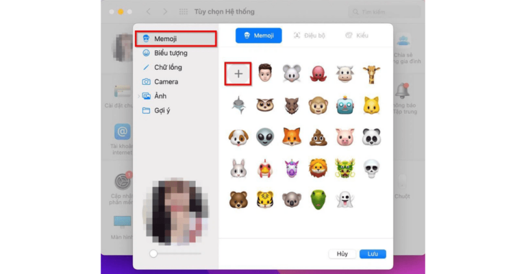 Cách đặt Emoji làm ảnh đại diện ID Apple trên Macbook