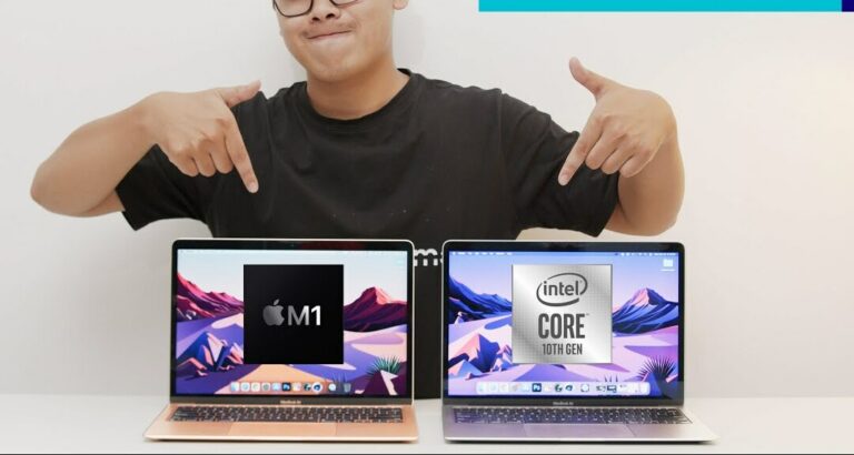 So sánh MacBook Air M1 vs Macbook Air Intel (2020)