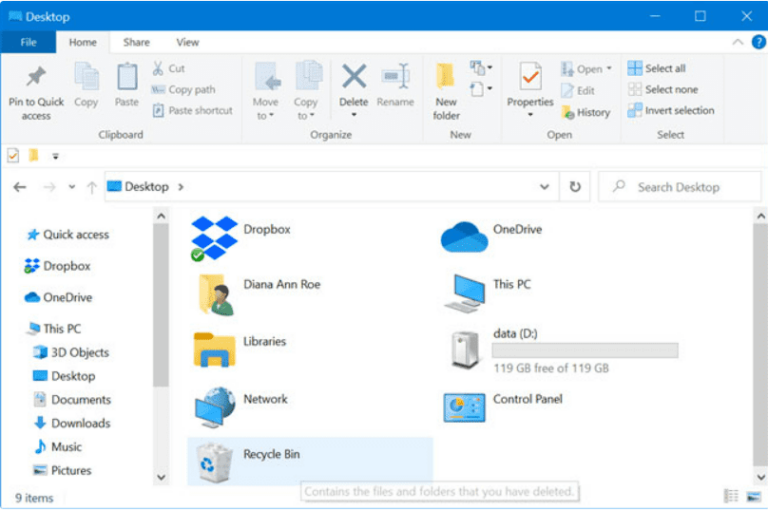 Tìm thùng rác trong win 10 | Đơn giản, Nhanh chóng